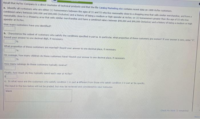 Solved Recai that HyTex Company is a direct marketer of | Chegg.com