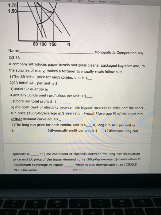 Solved Insert Table Chart Text Shape Media Comment 3.50 1.75 | Chegg.com