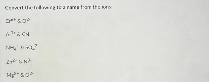 Solved Name the following compounds: Al2O3= ICl7= Sc2O3= | Chegg.com