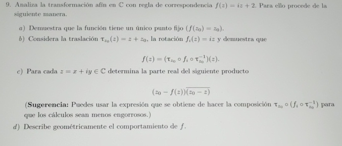 Solved Analiza la transformación afín en C ﻿con regla de | Chegg.com