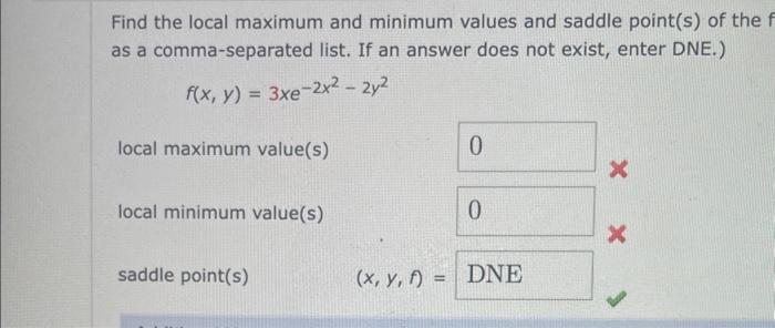 Solved find the local maximum and minimum values and | Chegg.com