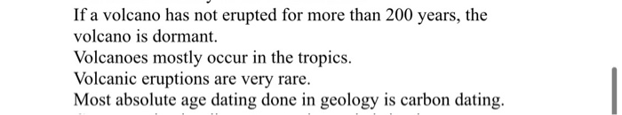 Solved If a volcano has not erupted for more than 200 years, | Chegg.com