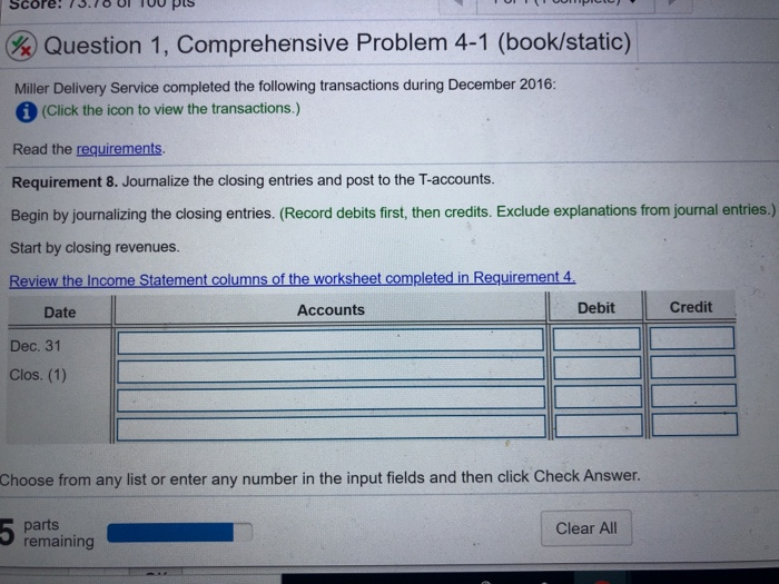 Solved Sco Question 1, Comprehensive Problem 4-1 | Chegg.com