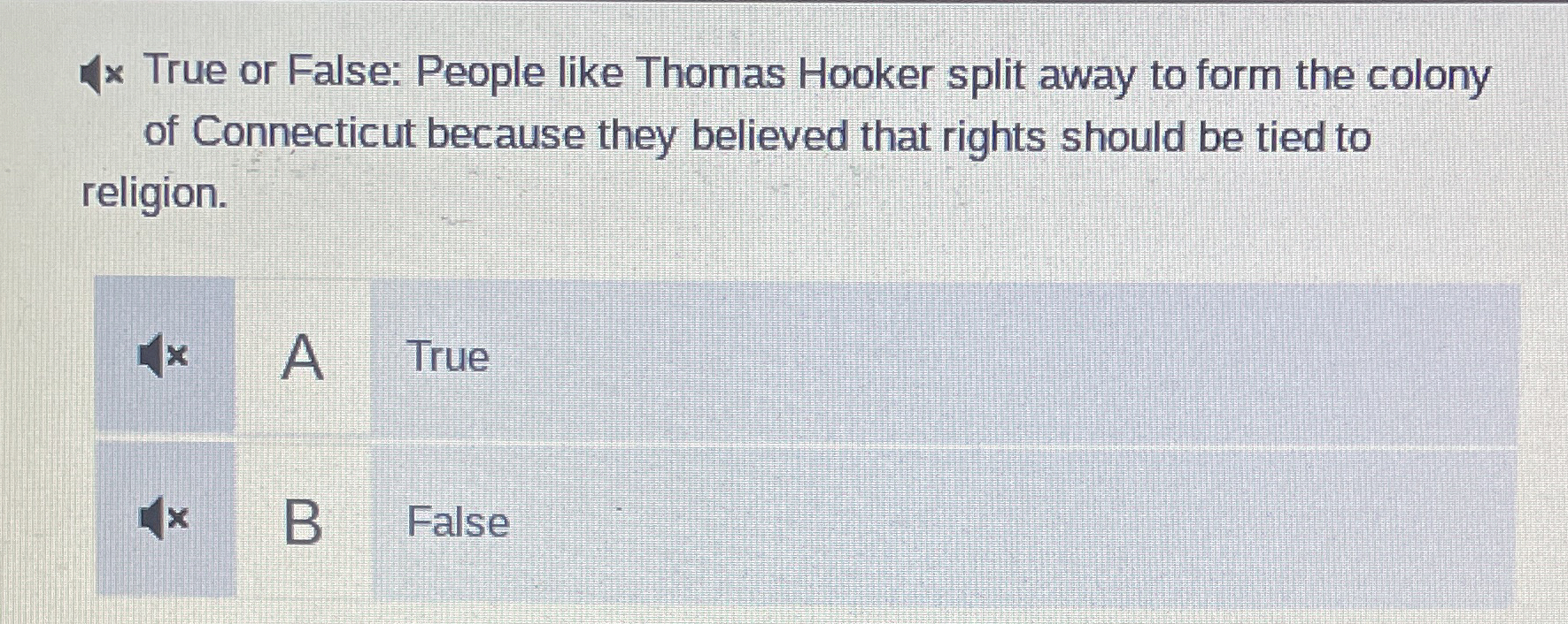 Solved True or False: People like Thomas Hooker split away | Chegg.com