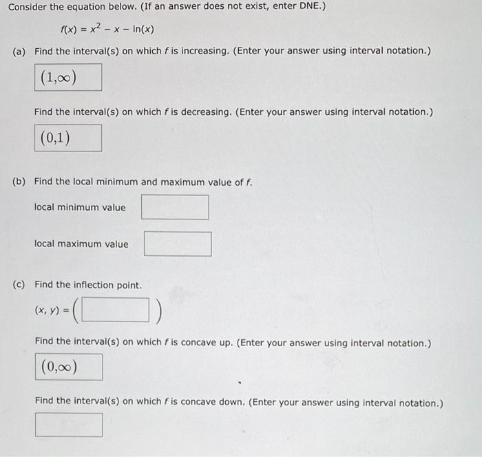 Solved Consider the equation below. (If an answer does not | Chegg.com