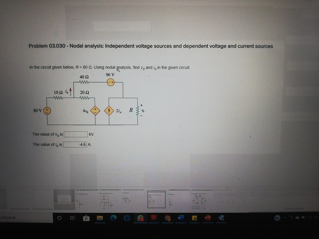 Solved Problem 03030 Nodal Analysis Independent Voltage 3839