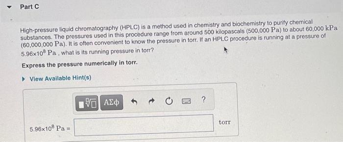 Solved Convert 105 atm of pressure to its equivalent in | Chegg.com