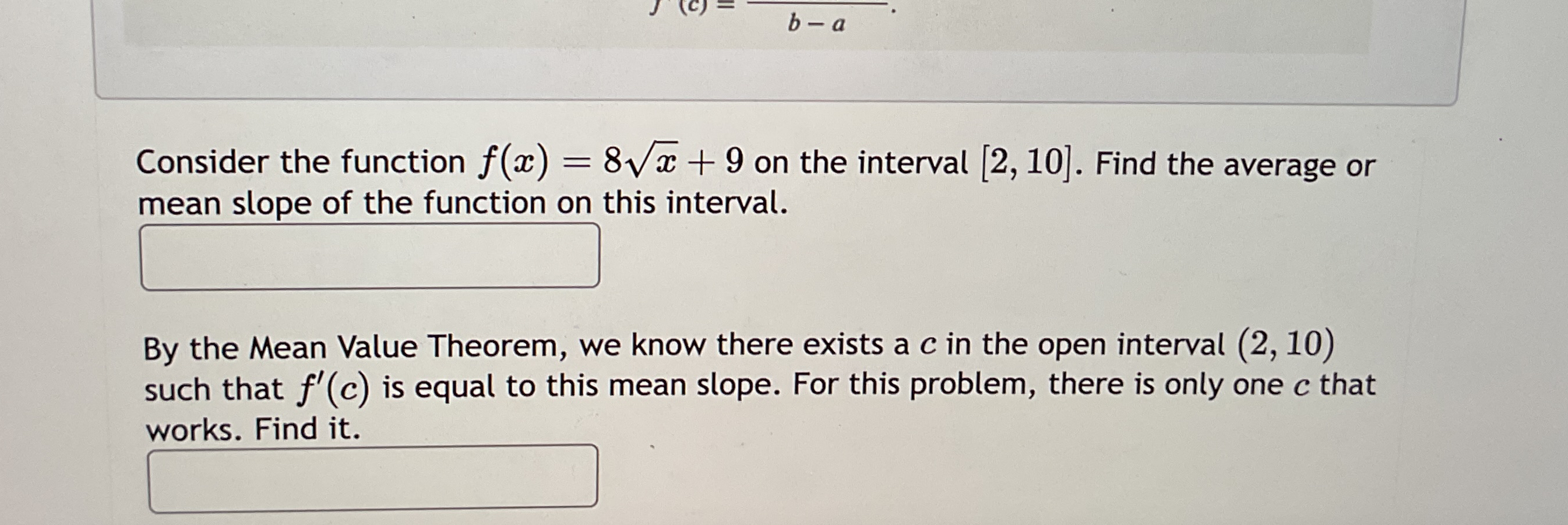 Solved Consider the function f(x)=8x2+9 ﻿on the interval | Chegg.com
