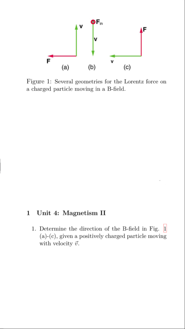 Solved Figure 1: Several geometries for the Lorentz force on | Chegg.com