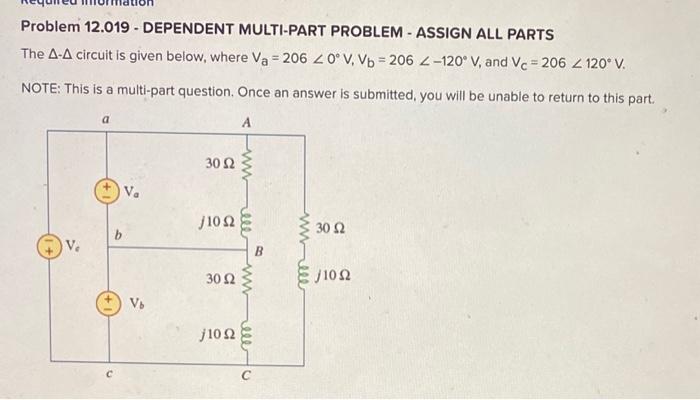 Solved Problem 12.019 - DEPENDENT MULTI-PART PROBLEM - | Chegg.com