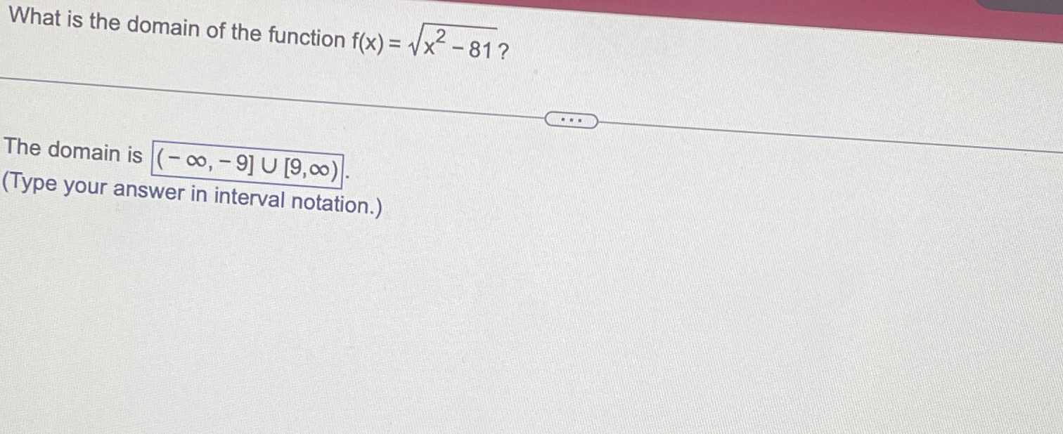 Solved How to solve What is the domain of the function | Chegg.com