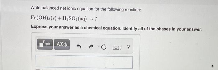 Solved Write balanced net ionic equation for the following | Chegg.com