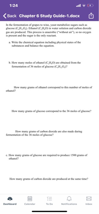 Solved 1:22 Chapter 6 Study Guide CHEM 101 Professor | Chegg.com
