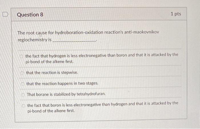 Solved The Root Cause For Hydroboration Oxidation Reactions