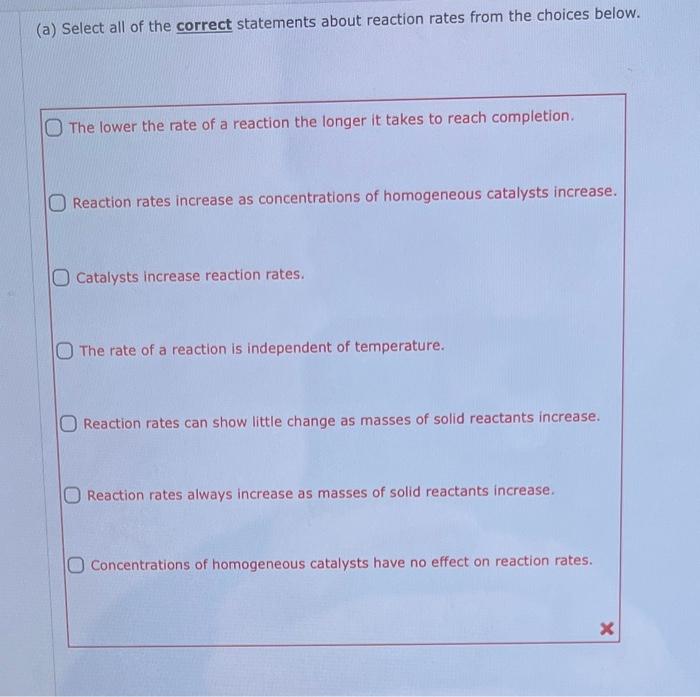 Solved a) Select all of the correct statements about | Chegg.com