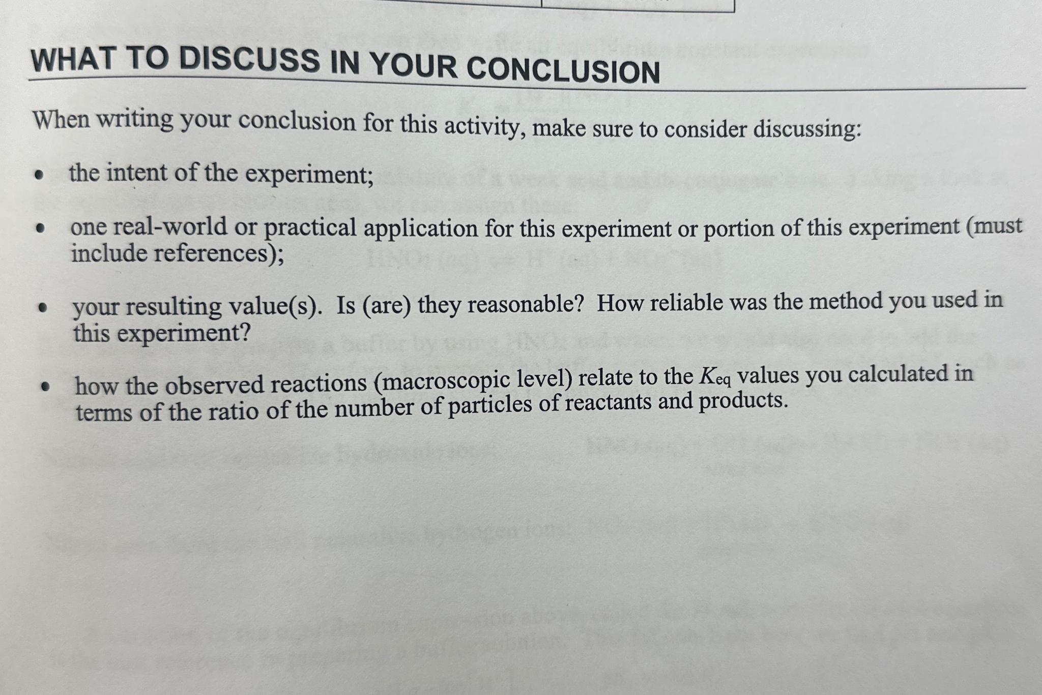 Solved WHAT TO DISCUSS IN YOUR CONCLUSIONWhen writing your | Chegg.com