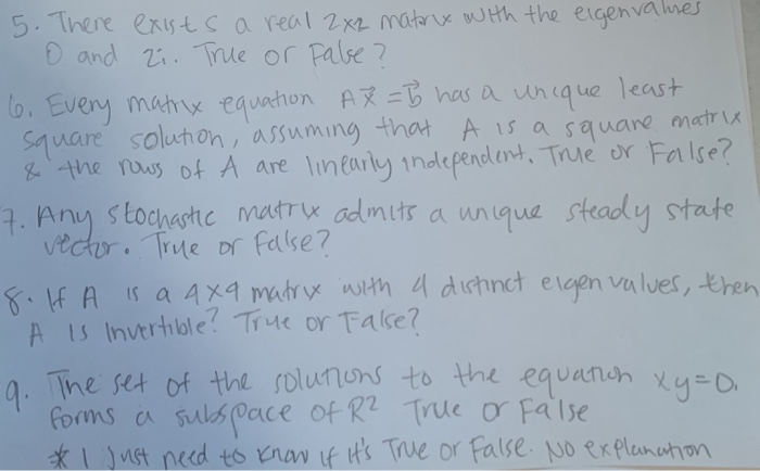 Solved 5. There exists a real 2x2 matory with the | Chegg.com