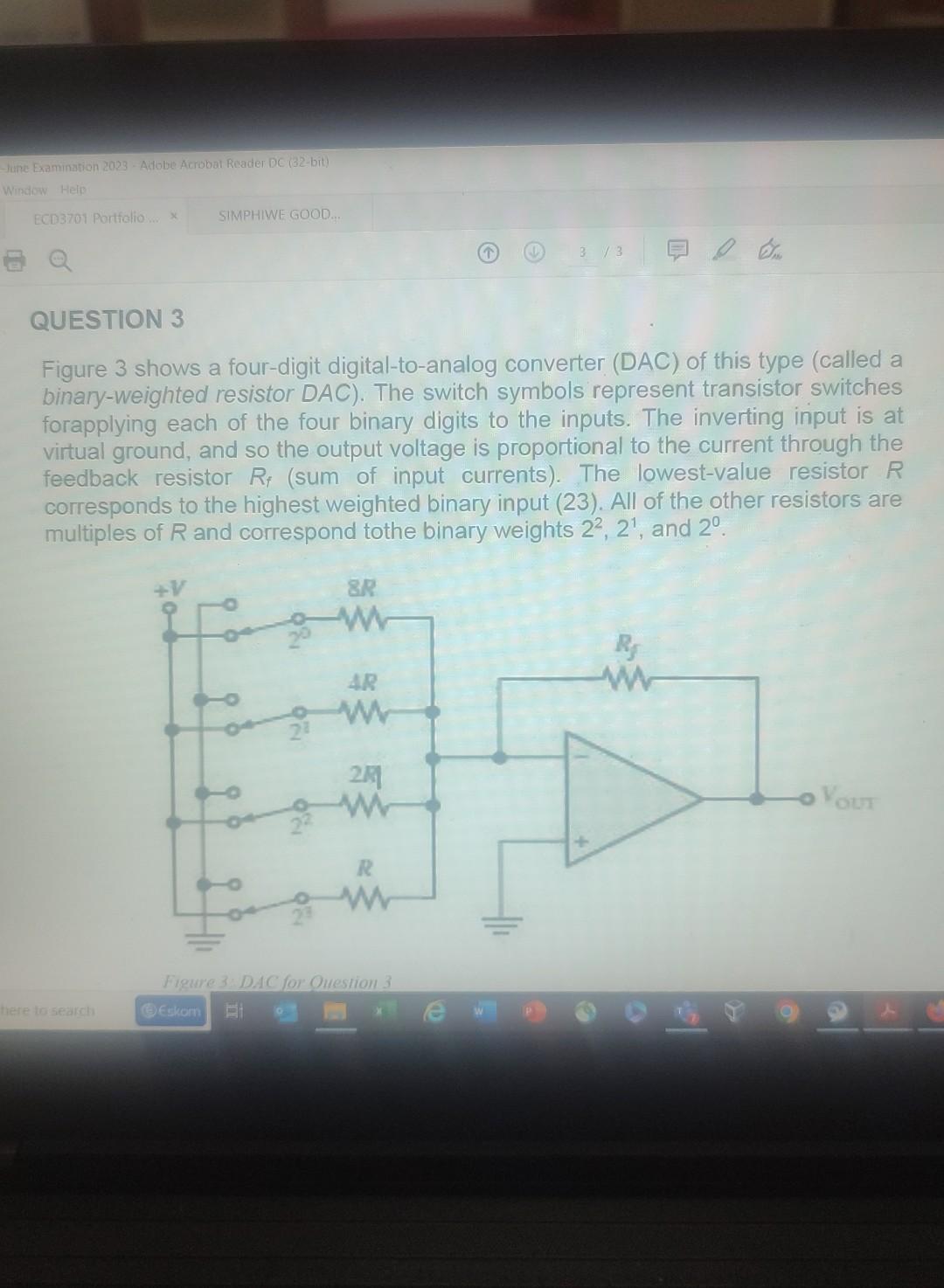 Solved Figure 3 shows a four-digit digital-to-analog | Chegg.com