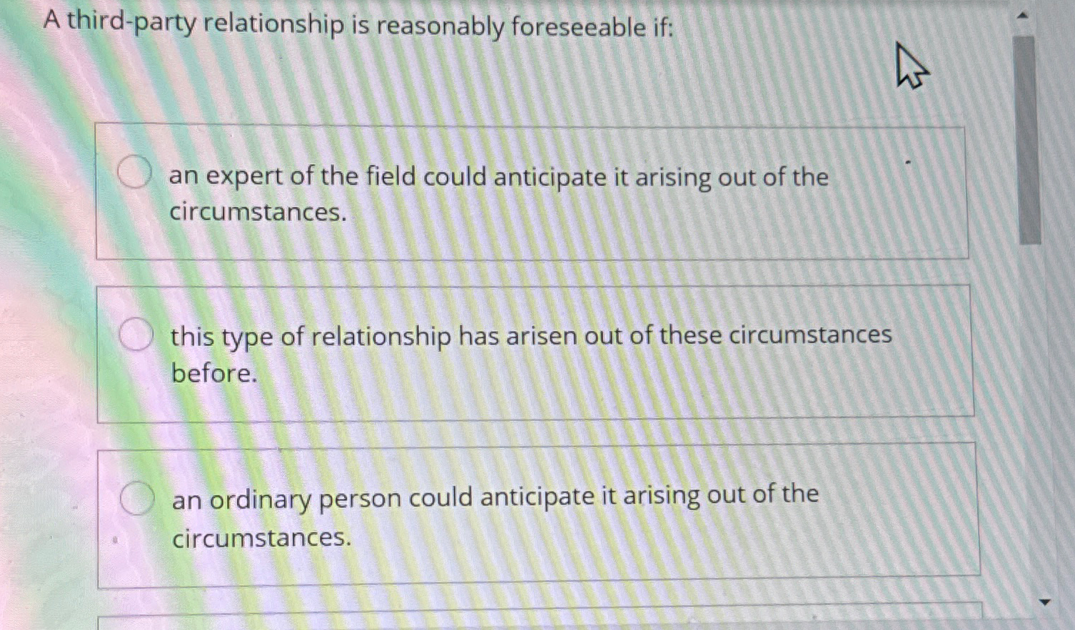 Solved A third-party relationship is reasonably foreseeable | Chegg.com