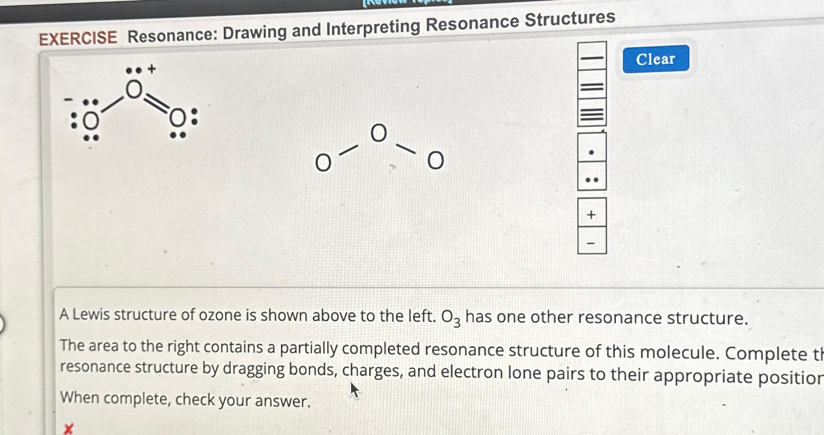 Solved EXERCISE Resonance: Drawing and Interpreting | Chegg.com
