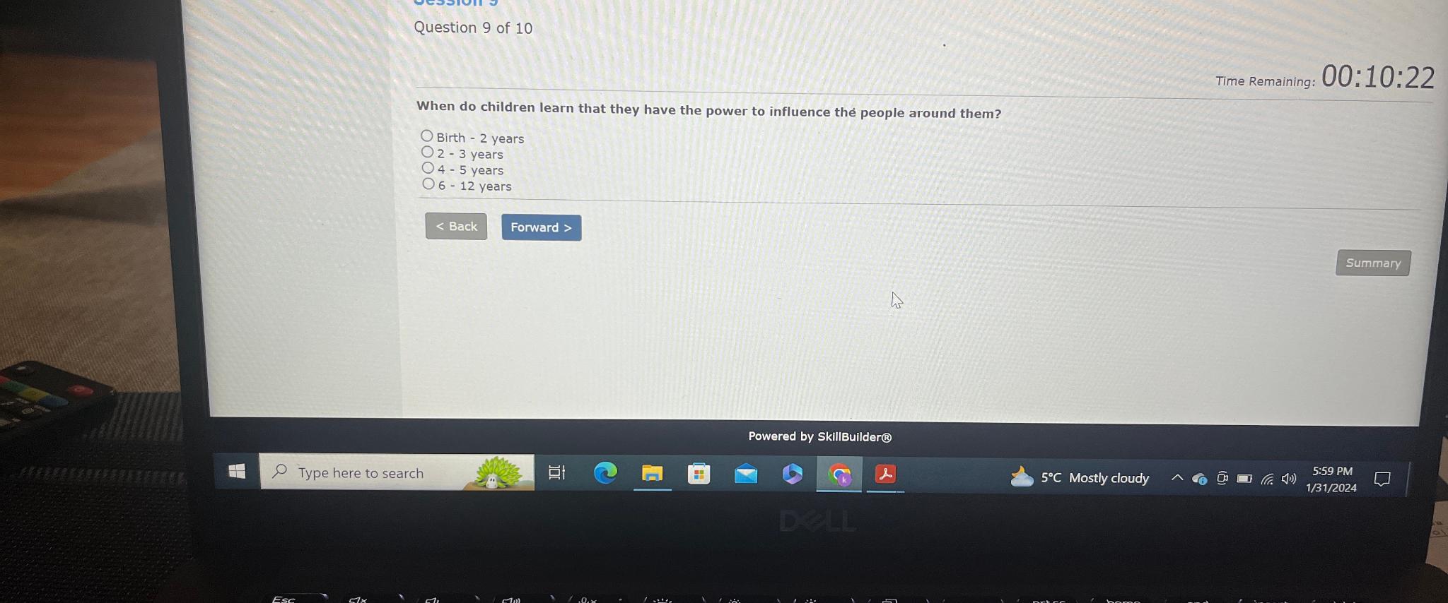 Solved Question 9 ﻿of 10Time Remaining: 00:10:22When do | Chegg.com