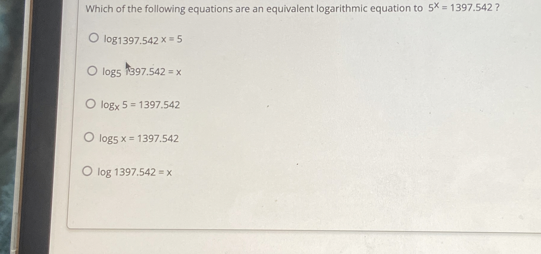 Solved Which of the following equations are an equivalent | Chegg.com