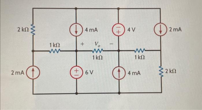 Solved find V0 in the circuit below using look analysis | Chegg.com