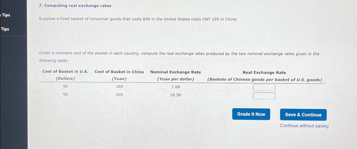Solved 7. Computing real exchange rates Suppose a fored | Chegg.com