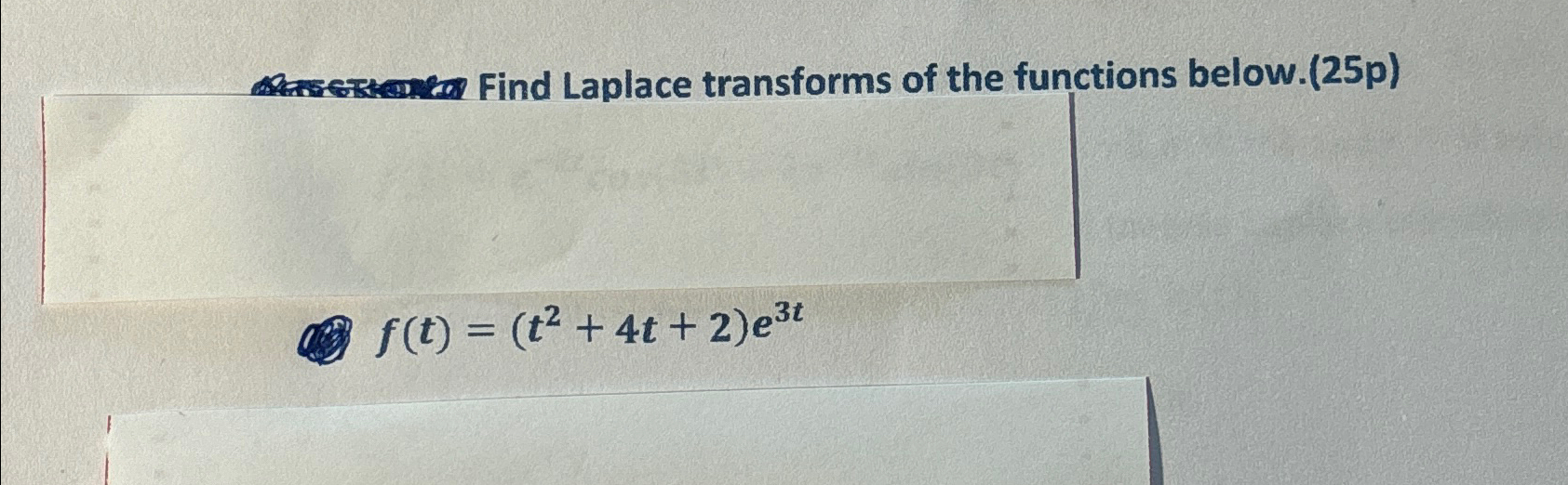 Solved Find Laplace transforms of the functions below. | Chegg.com
