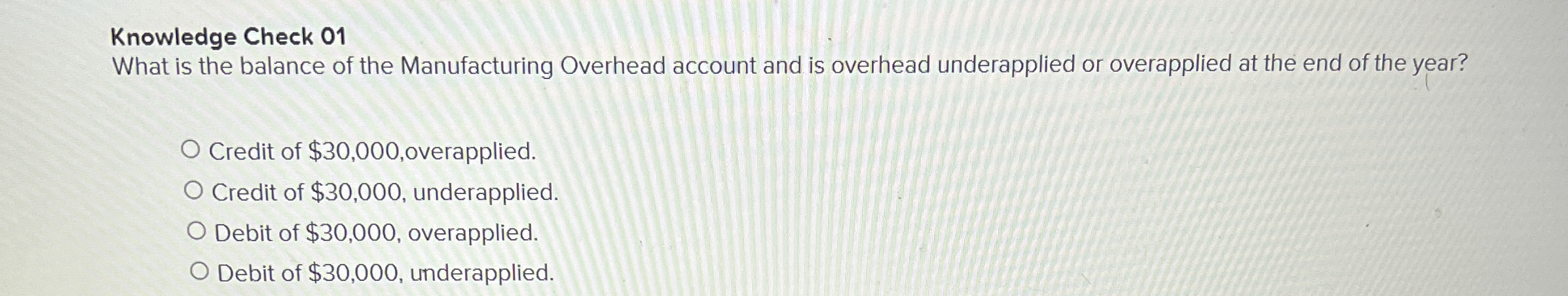 Solved Knowledge Check 01What is the balance of the | Chegg.com