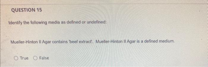 Solved QUESTION 15 Identify the following media as defined | Chegg.com