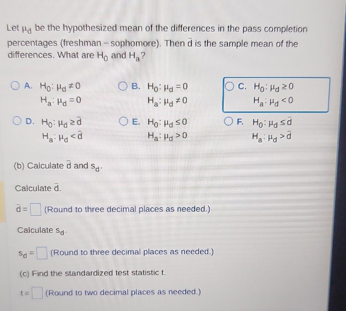 Solved The pass completion percentages of 10 college | Chegg.com