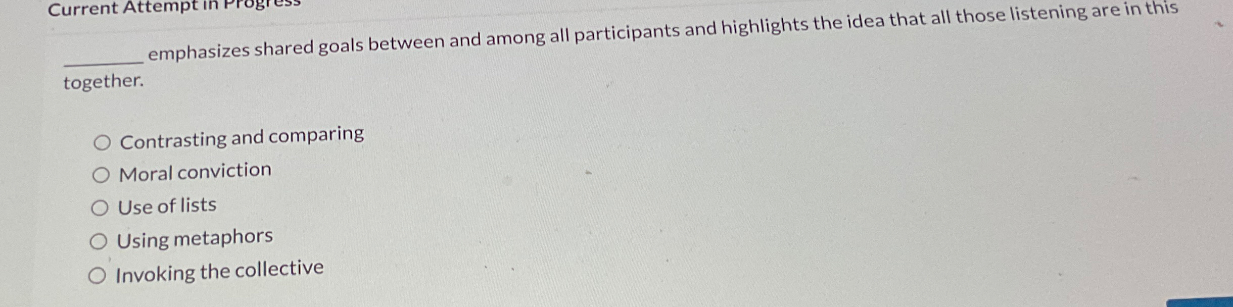 Solved emphasizes shared goals between and among all | Chegg.com