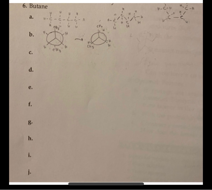 Solved c. Examine the structure of butane for equivalent | Chegg.com