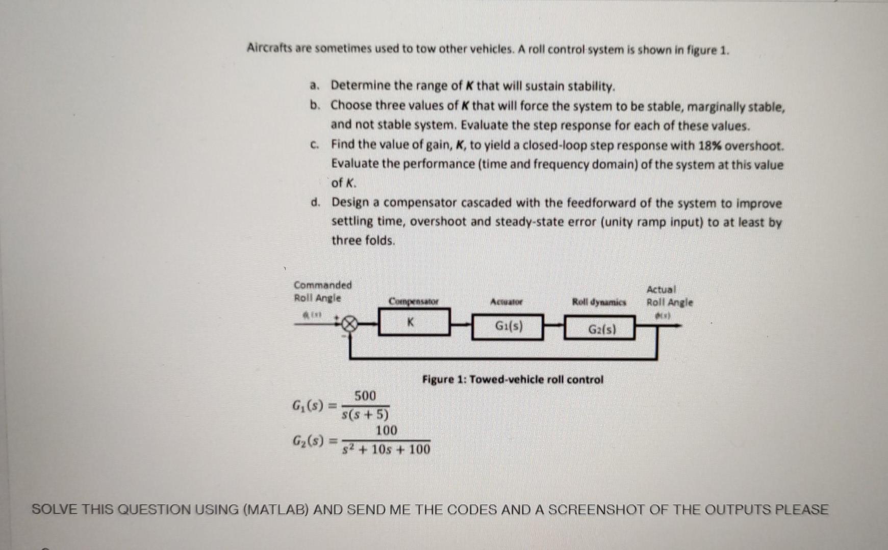 Solved Using MatLab do solve the following and send me the | Chegg.com