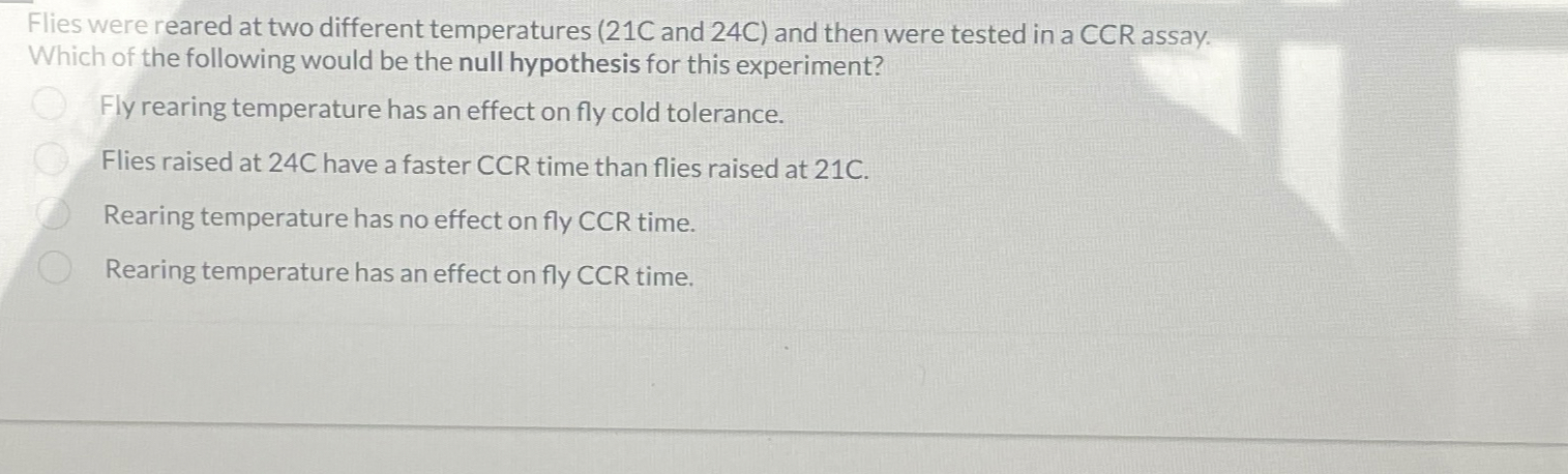 Solved Flies were reared at two different temperatures ( 21C | Chegg.com