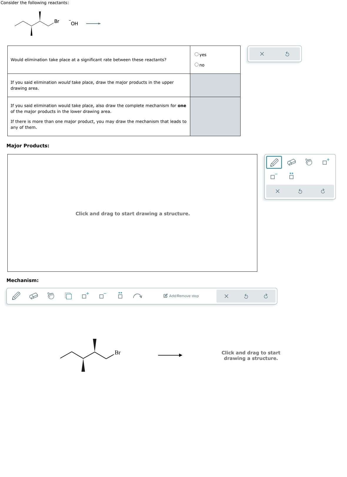 Solved Consider the following reactants:Major Products:Click | Chegg.com
