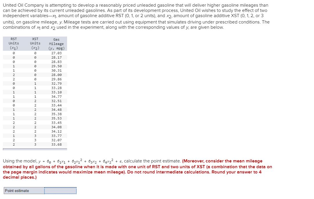 Solved United Oil Company is attempting to develop a | Chegg.com