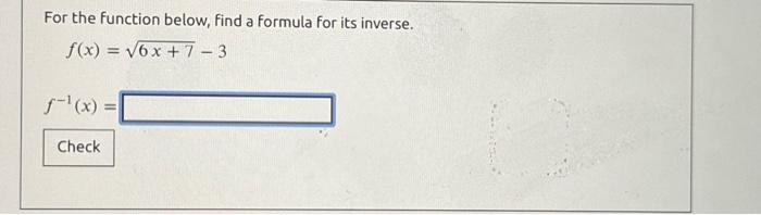Solved For the function below, find a formula for its | Chegg.com