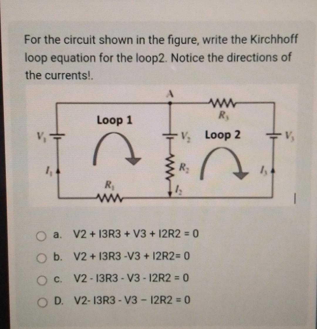 Solved For the circuit shown in the figure, write the | Chegg.com