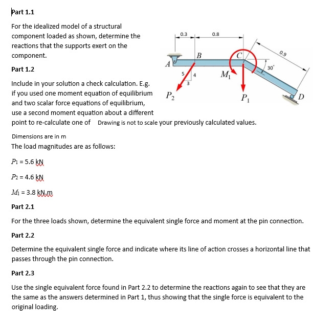 Solved Part 1.1For the idealized model of a structural | Chegg.com