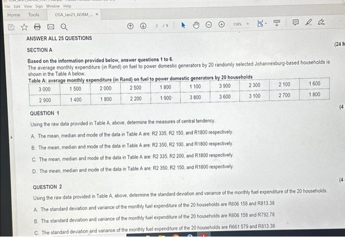 Solved File Edit View Sign Window Help Home Tools 8 8 OSA | Chegg.com