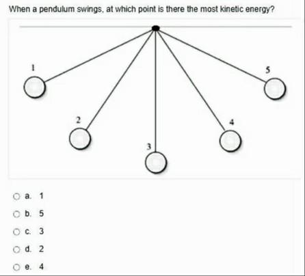 Solved When a pendulum swings, at which point is there the | Chegg.com