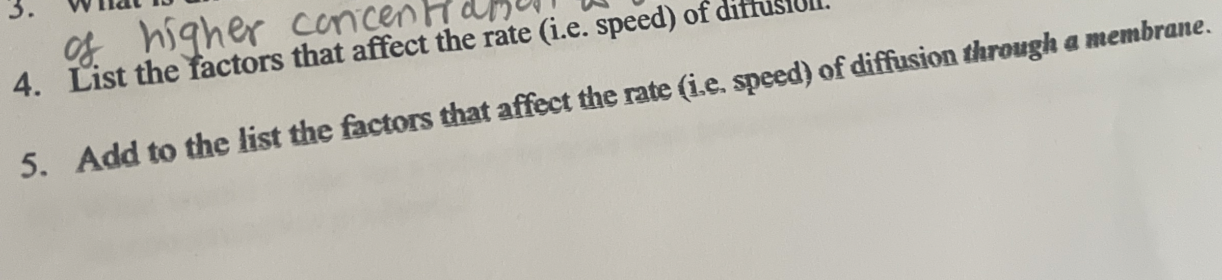 Solved List the factors that affect the rate (i.e. ﻿speed) | Chegg.com