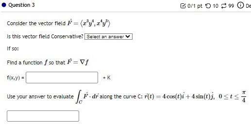 Solved Question 3Consider the vector field | Chegg.com