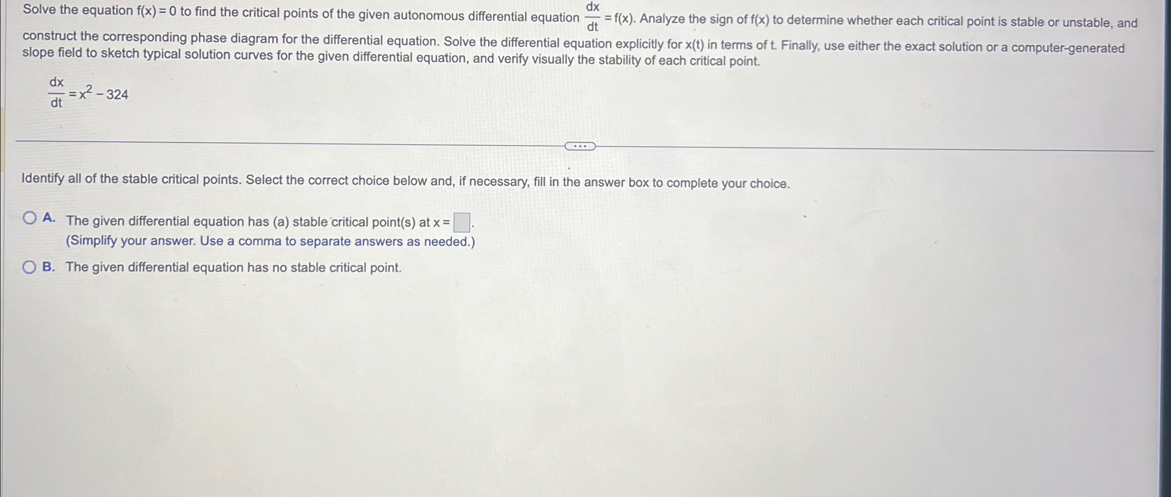 Solved Solve the equation f(x)=0 ﻿to find the critical | Chegg.com