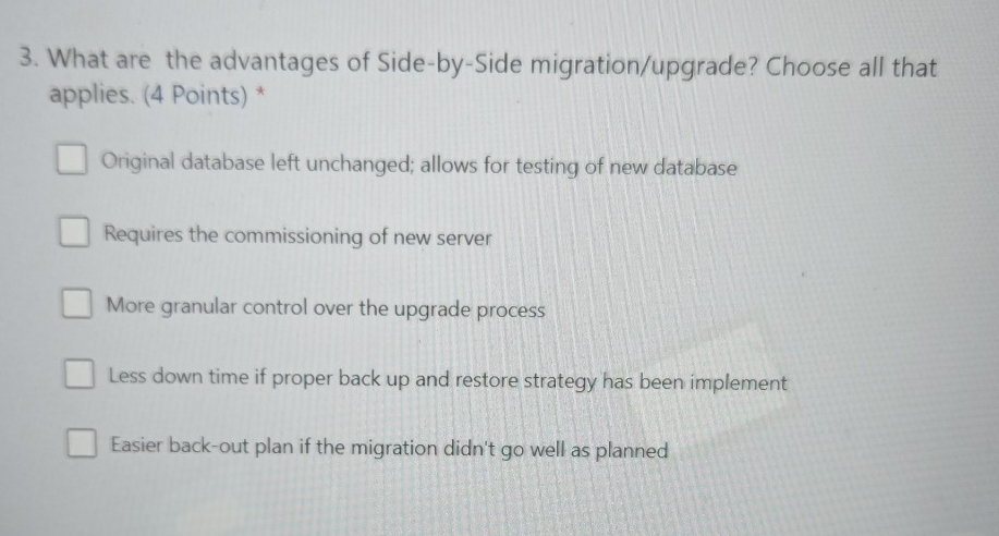 Solved What are the advantages of Side-by-Side | Chegg.com