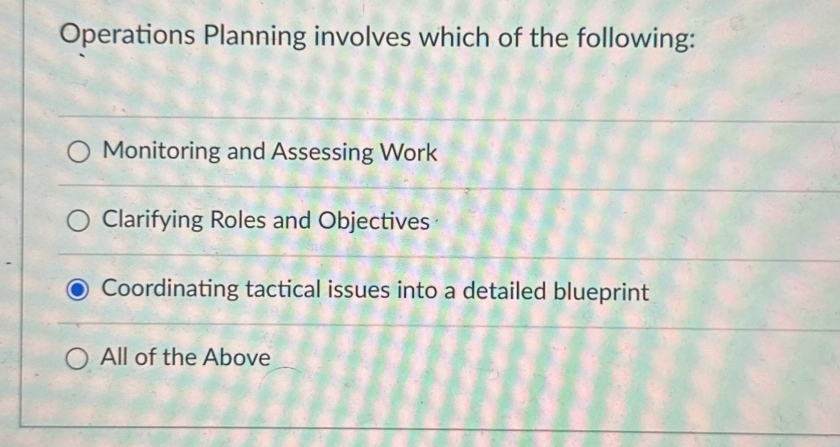 Solved Operations Planning involves which of the | Chegg.com