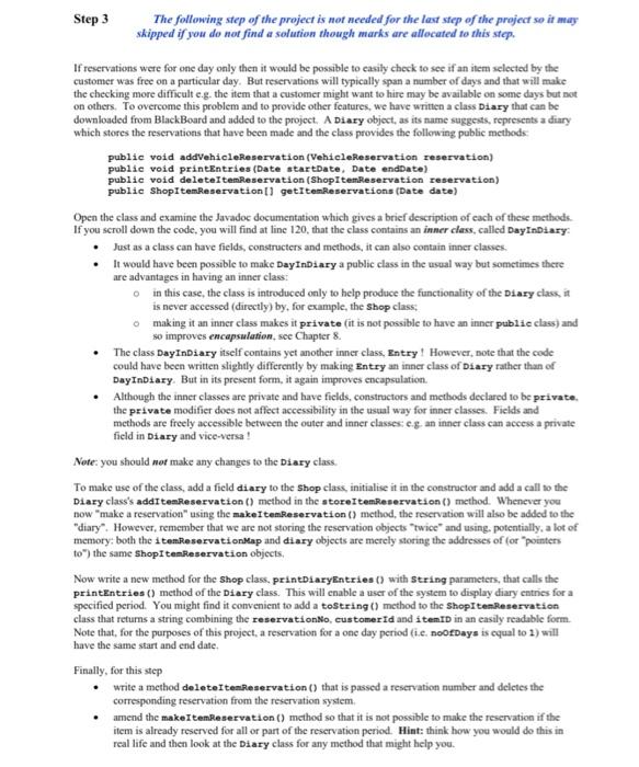 Solved Overview Your code from Part 3 models a shop that now | Chegg.com
