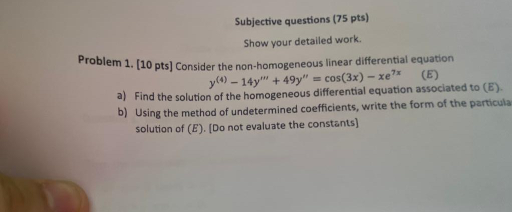 Solved Subjective questions (75 ﻿pts)Show your detailed | Chegg.com